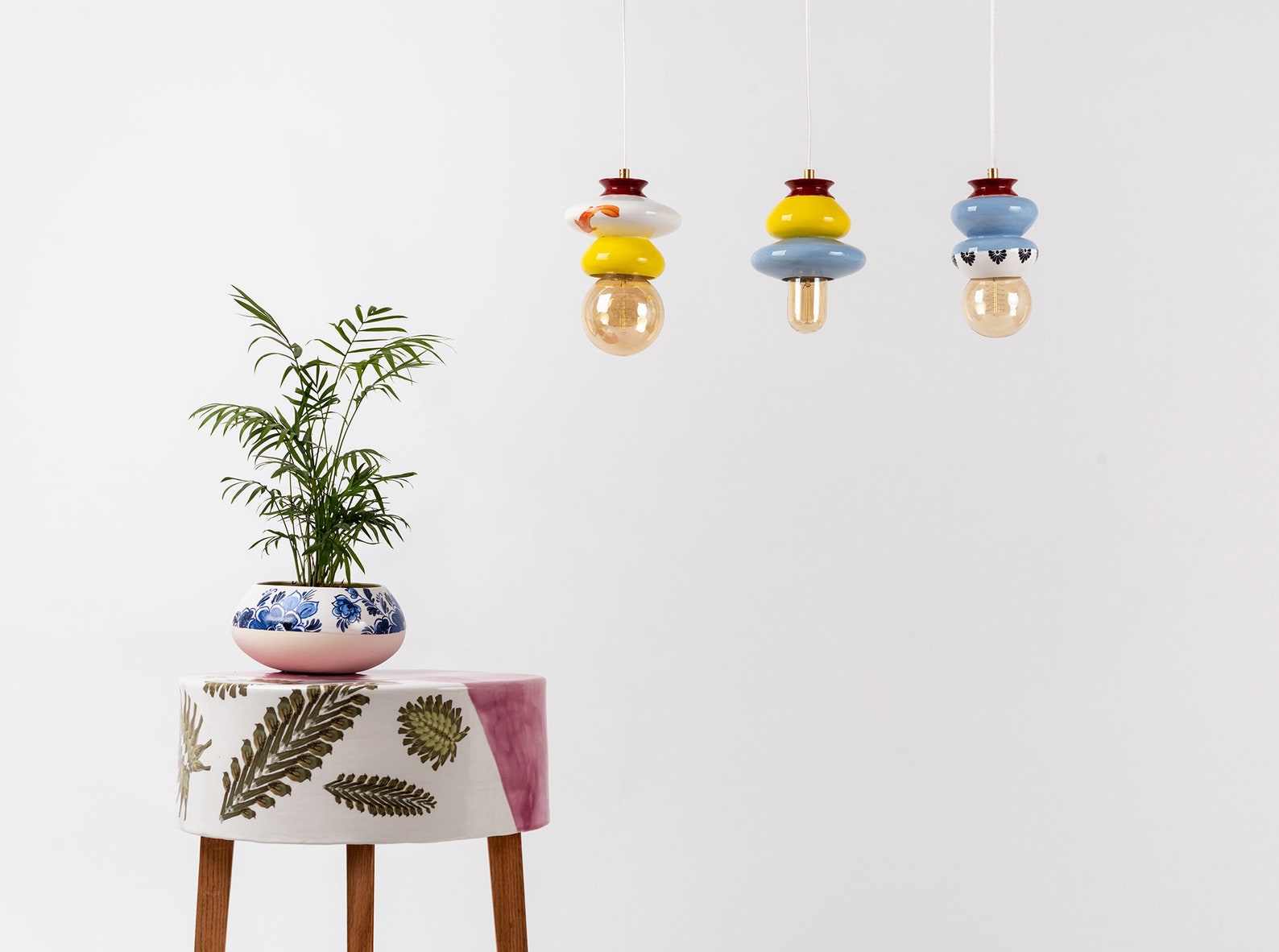 Hanging Light Fixture Lamps Set of Three Pendant Lamps for - Etsy