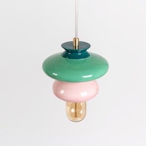 Ceiling Ceramic Lamp, Colorful Handmade Lampshade Design, Unique Light ...