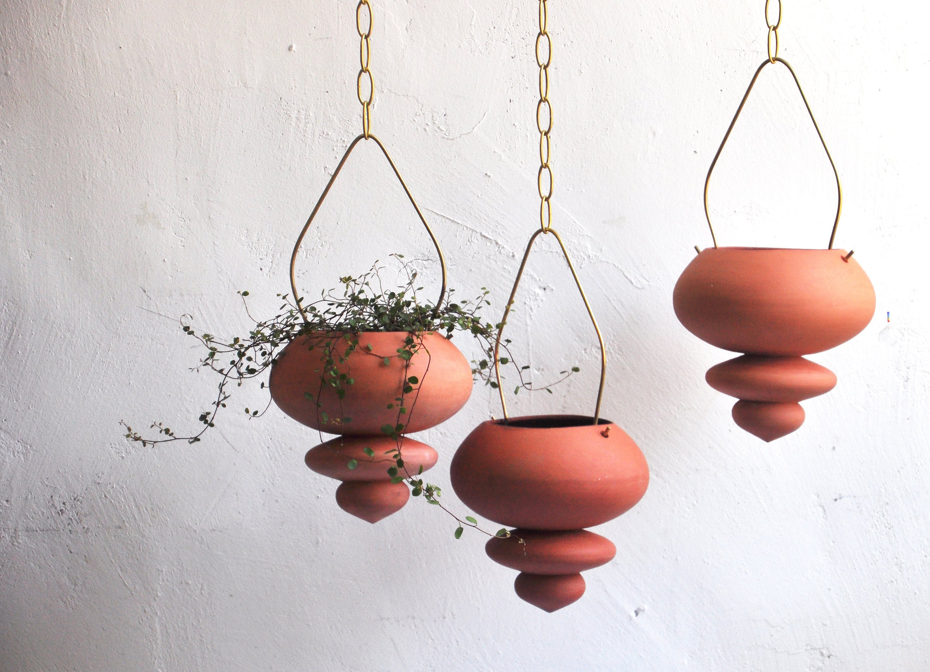 Hanging Ceramic Planter Indoor & Outdoor Flower Pot Handmade - Etsy ...
