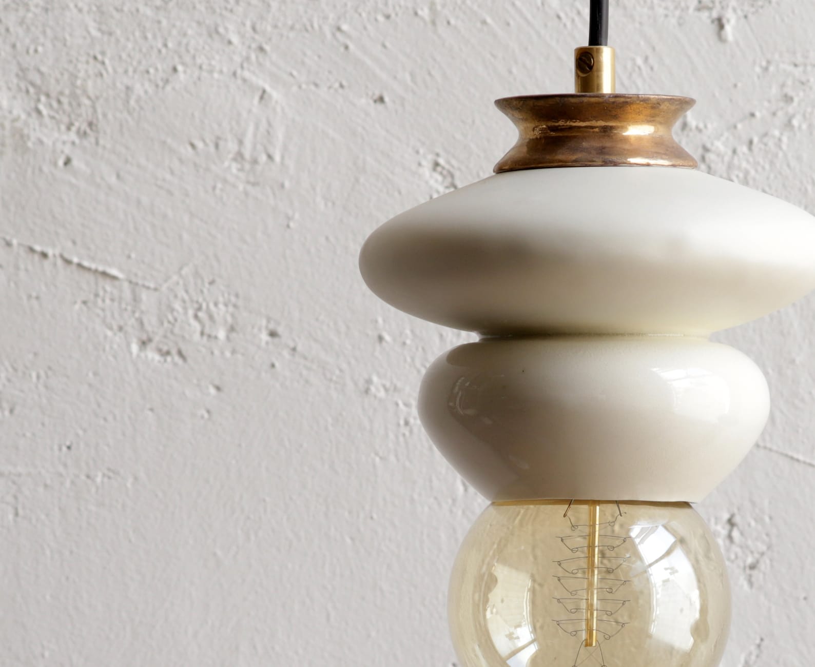 Pendant Ceramic Lamp, Hanging Lampshade, Handmade Design, Contemporary ...