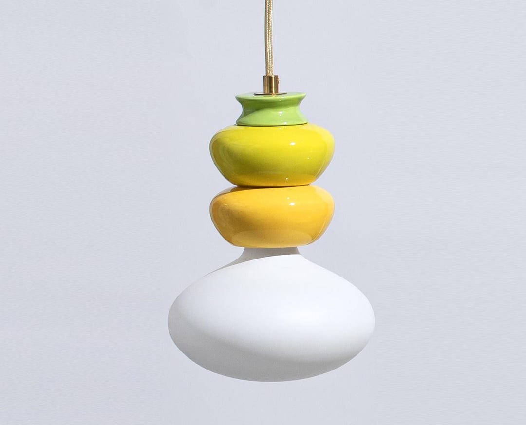 Handmade Ceramic Pendant Light: Contemporary Art Clay Lampshade - Etsy