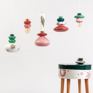 Ceiling Ceramic Lamp, Colorful Handmade Lampshade Design, Unique Light ...