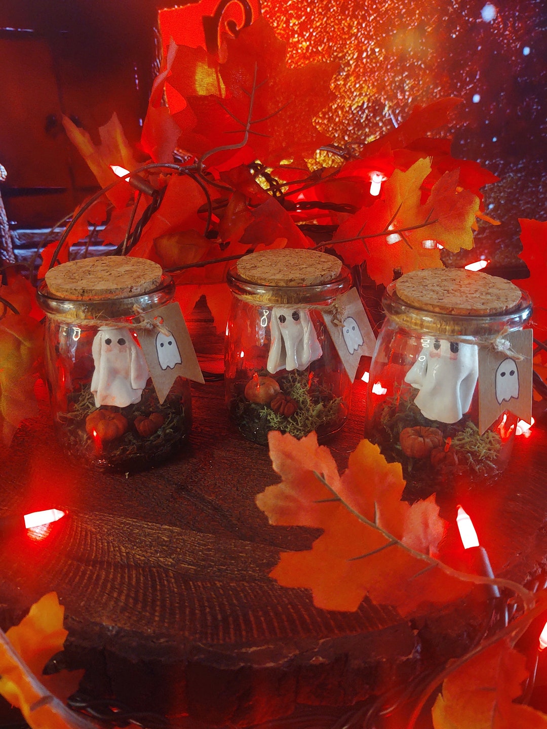 Boo in a Bottle -floating Pet Ghost, Goth Home Decor, Ghost, Figurine ...