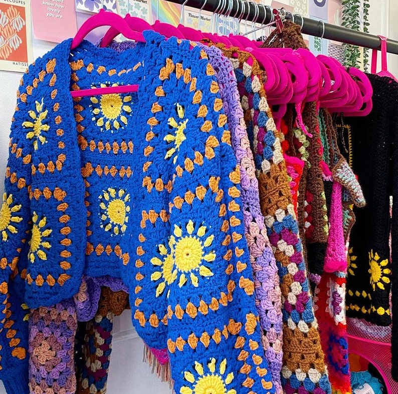 Crochet Pattern Cardigan Sun Pattern Granny Square PDF Women Crochet ...