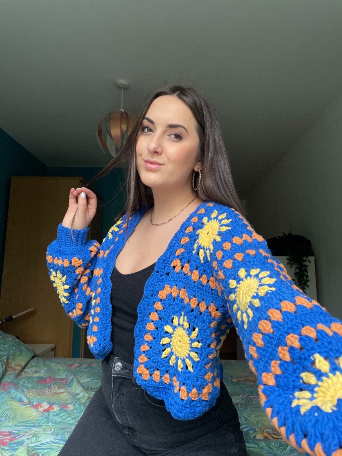 Crochet Pattern Cardigan Sun Pattern Granny Square PDF Women Crochet ...