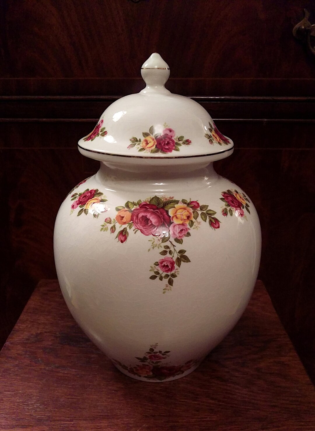 Vintage James Kent Fine Earthenware Old Foley Lidded Urn/ginger Jar - Etsy