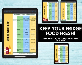 Cold Food Storage Chart - Etsy