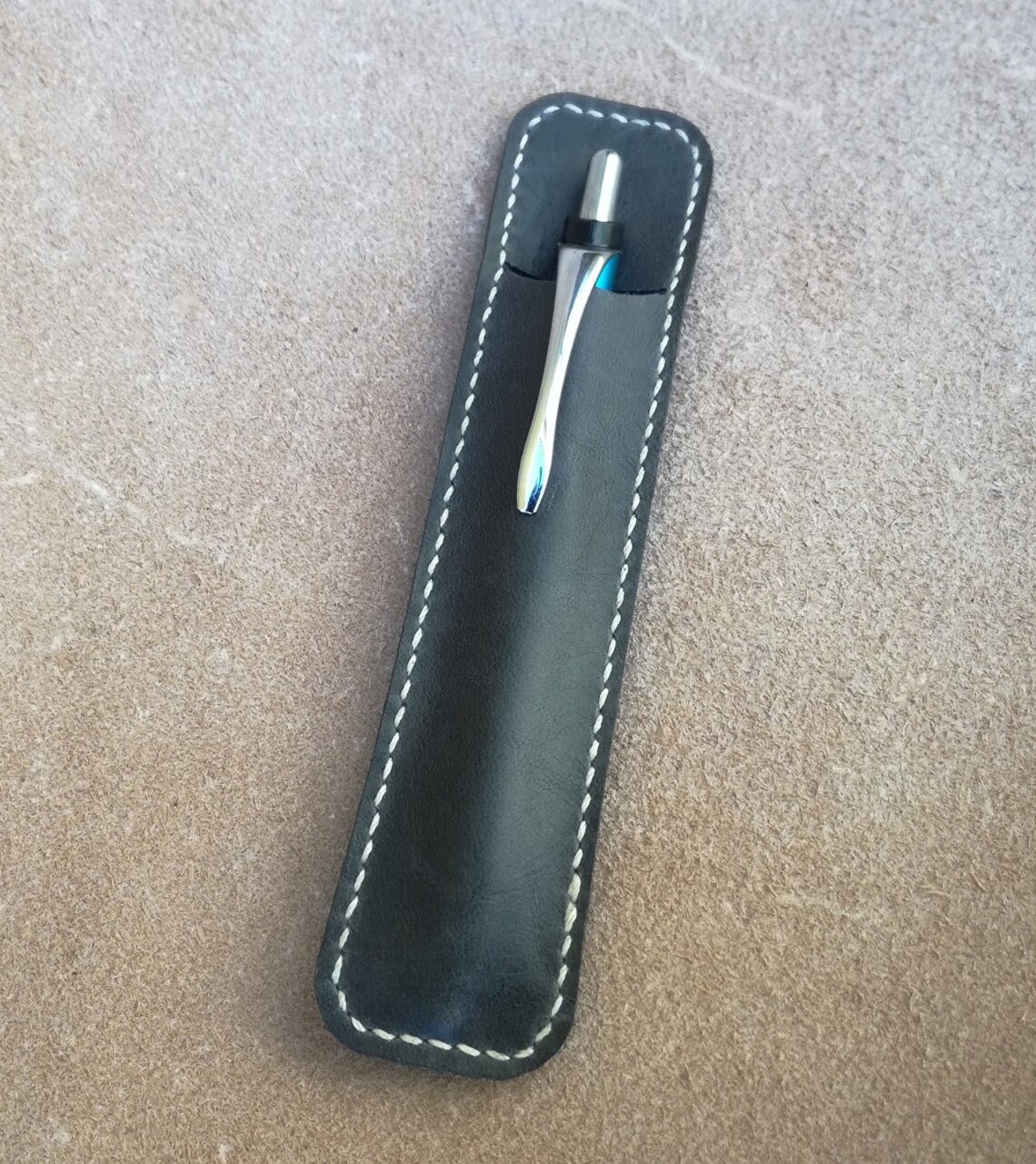 Personalized Leather Pen Sleeve Leather Pen Case Leather | Etsy