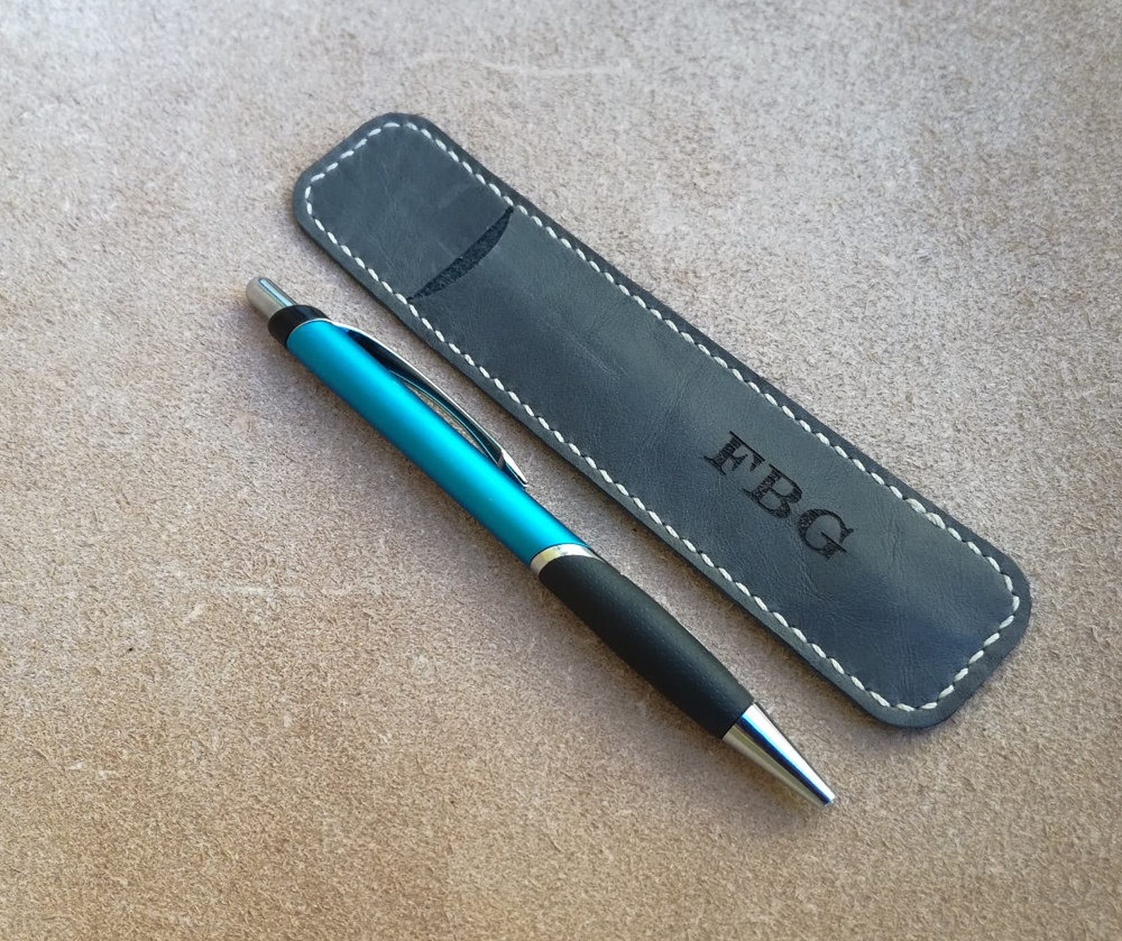 Personalized Leather Pen Sleeve Leather Pen Case Leather | Etsy