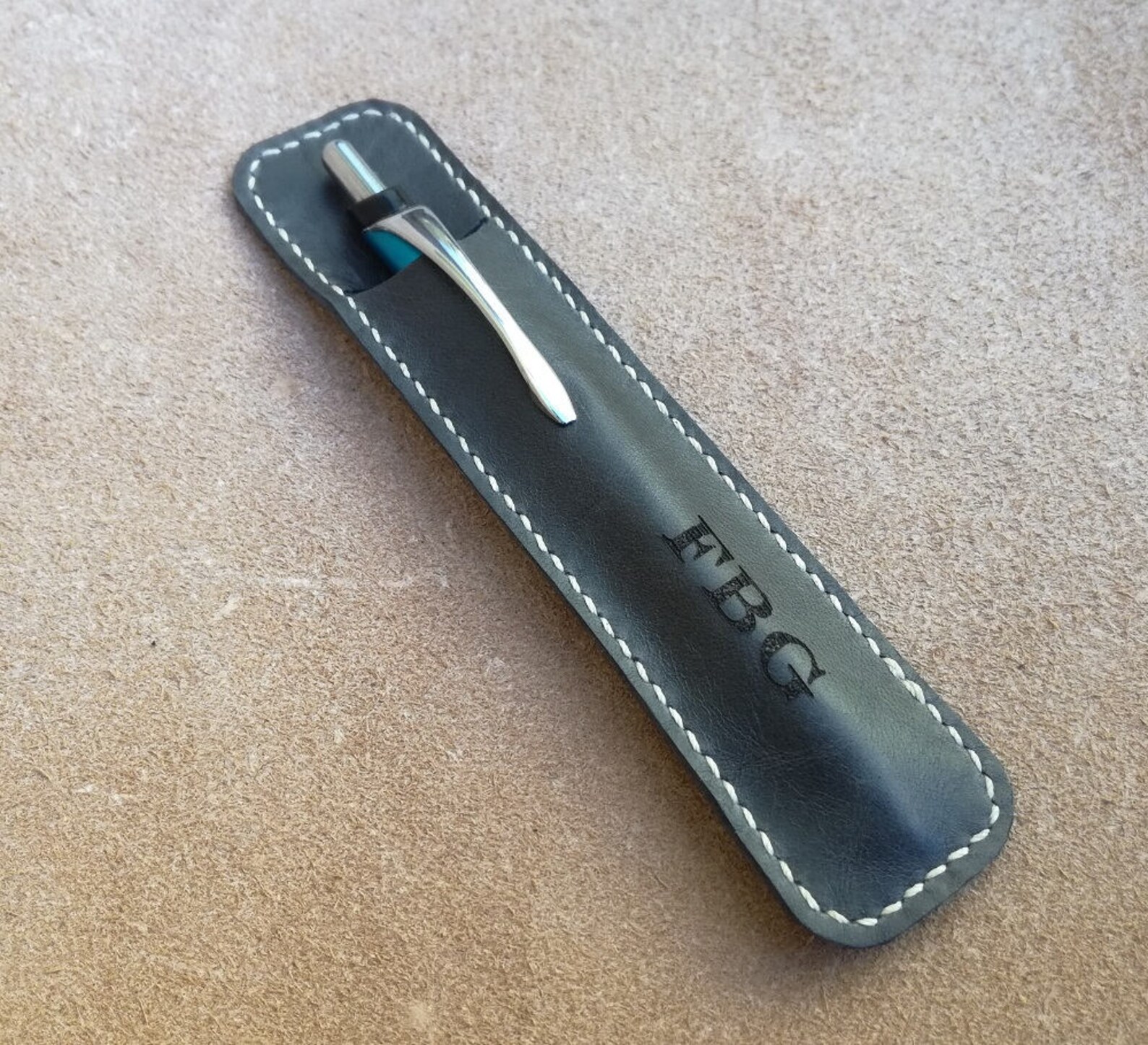 Personalized Leather Pen Sleeve Leather Pen Case Leather | Etsy
