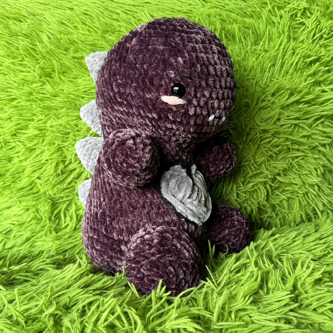 Handmade Dinosaur Crochet Plush Amigurumi Adorable Dinosaur Stuffie ...
