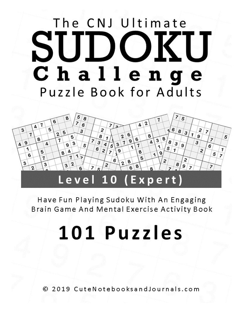 Ultimate Sudoku Puzzles 101 Extreme Puzzles Printable Games - Etsy