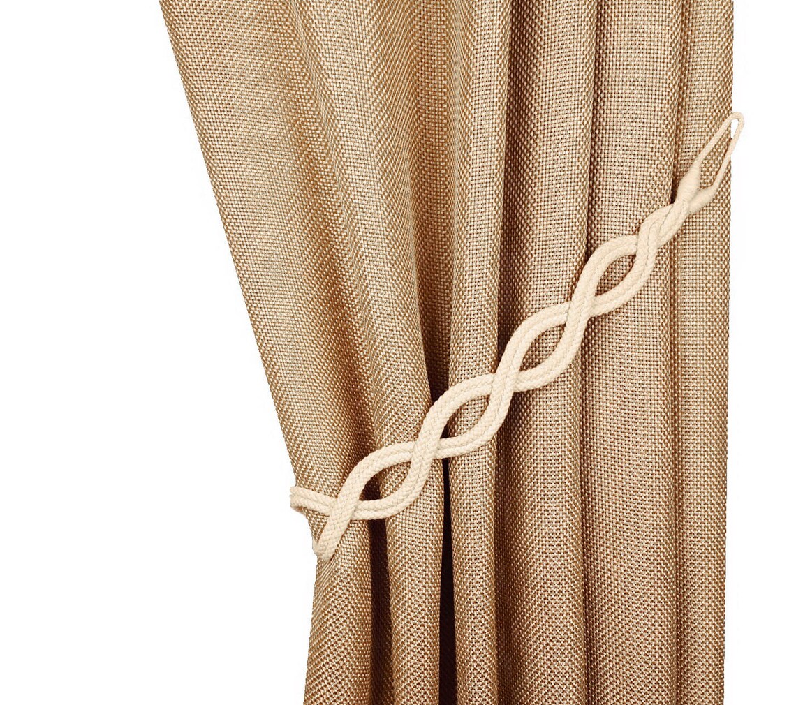 Rope Curtain Tie Back White Rope Tiebacks Curtain Tie Backs - Etsy