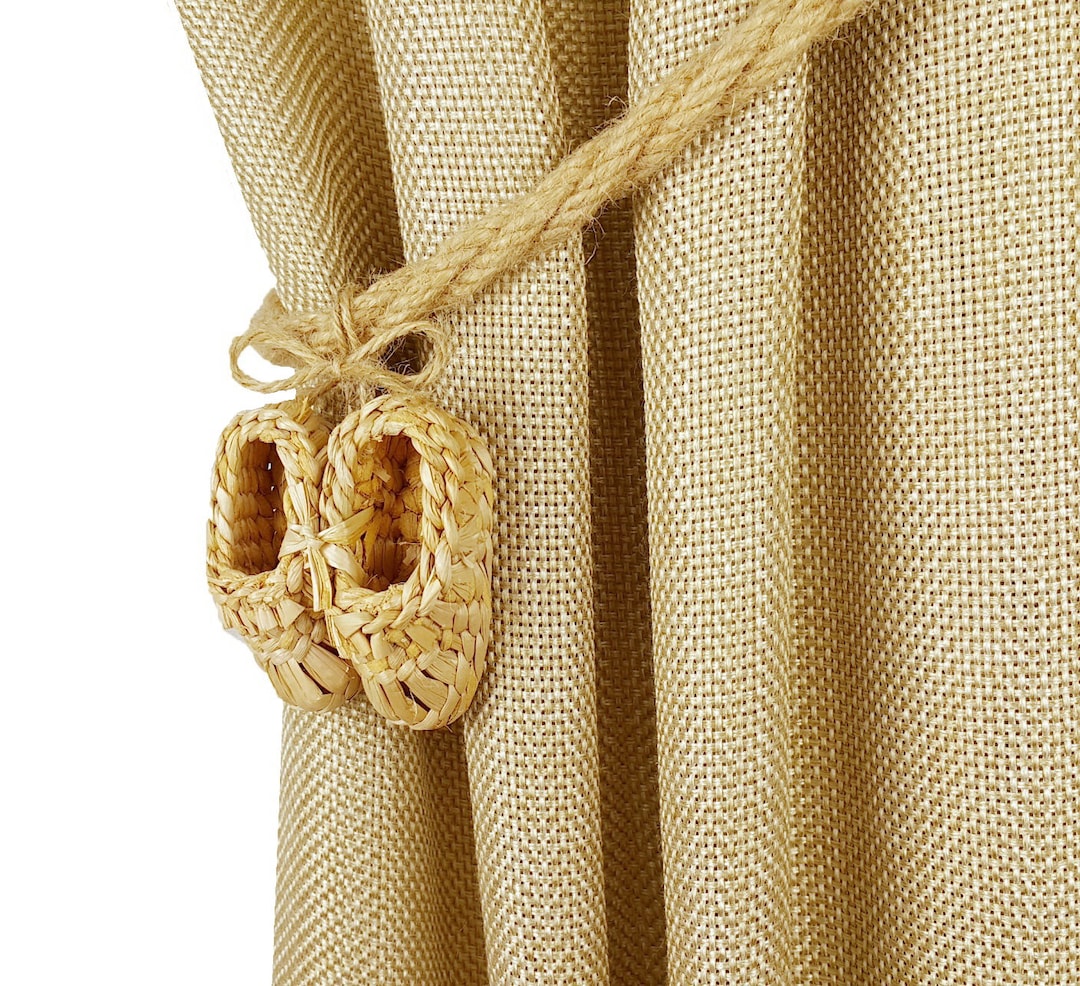 Rustic Jute Curtain Tie Back Braided Corn Shoe Decor - Etsy