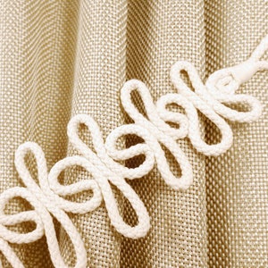 Curtain Tie Back Rope, Cotton Rope Lace Tiebacks, Cottage Chic, Curtain ...