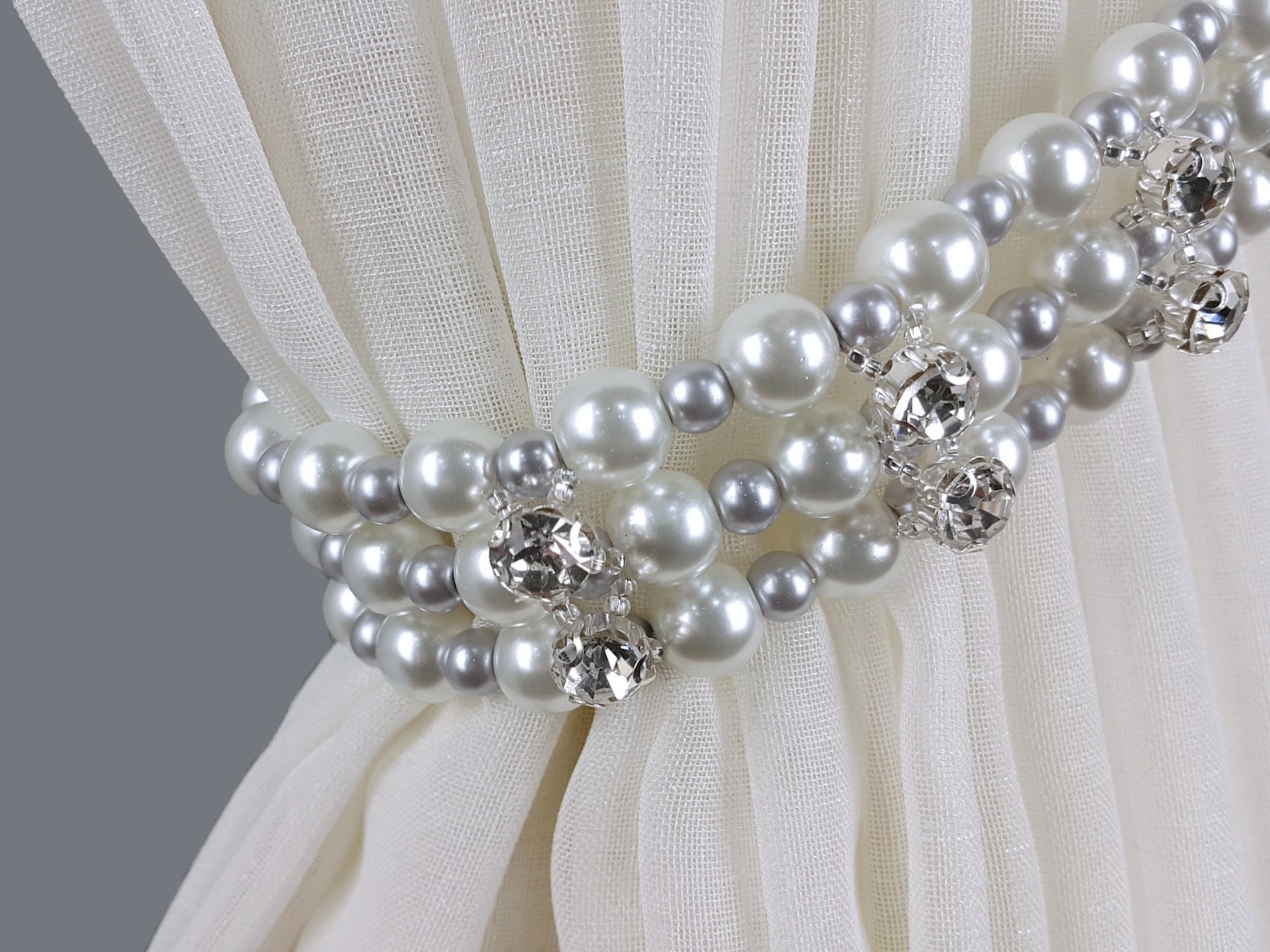 Pearl Bedroom Decor Curtain Tie Back Pink Pearl White and - Etsy