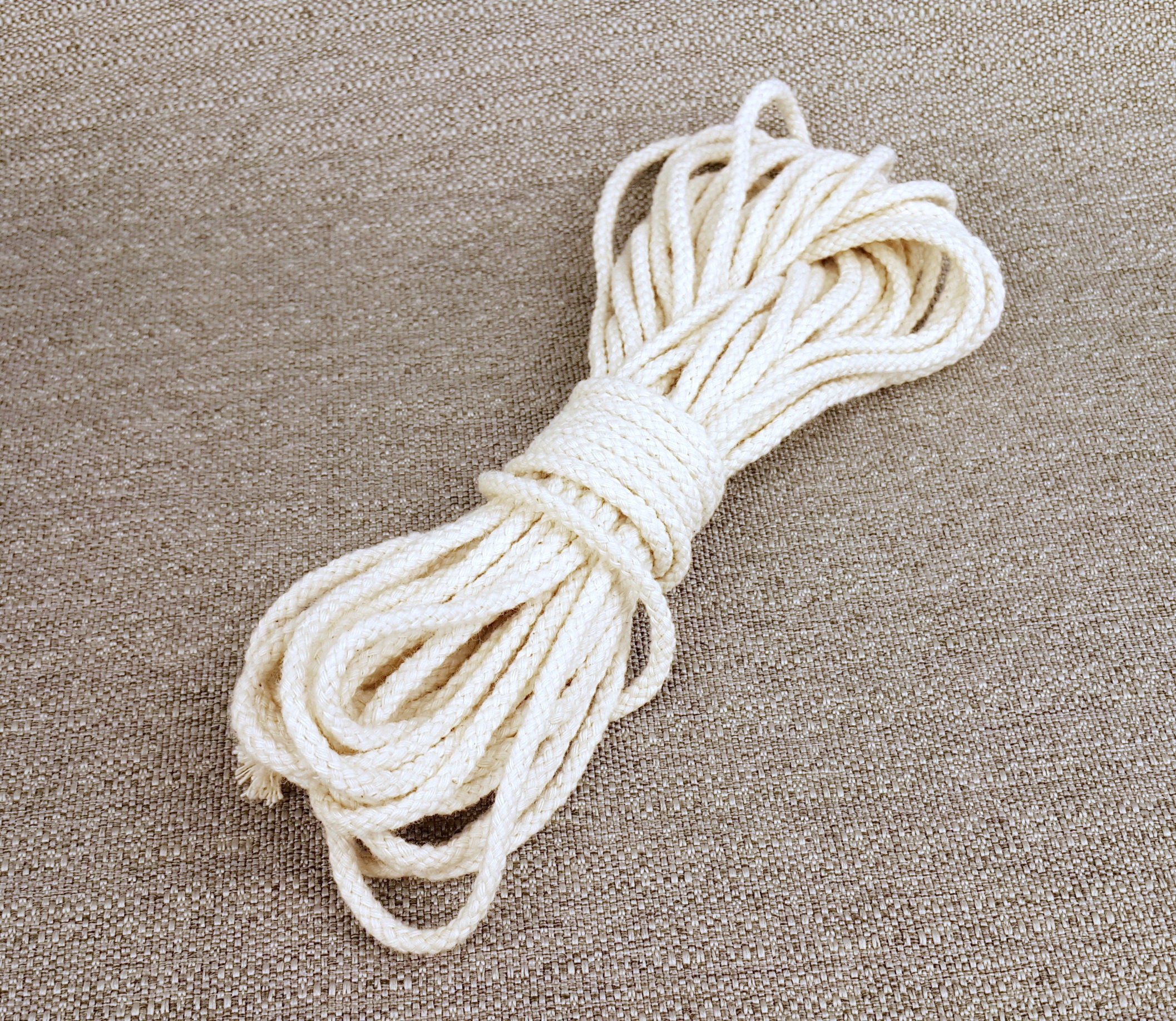 Cotton Cord 4mm Rope Cotton White Macrame Knitted Cord Cotton Rug Cord ...