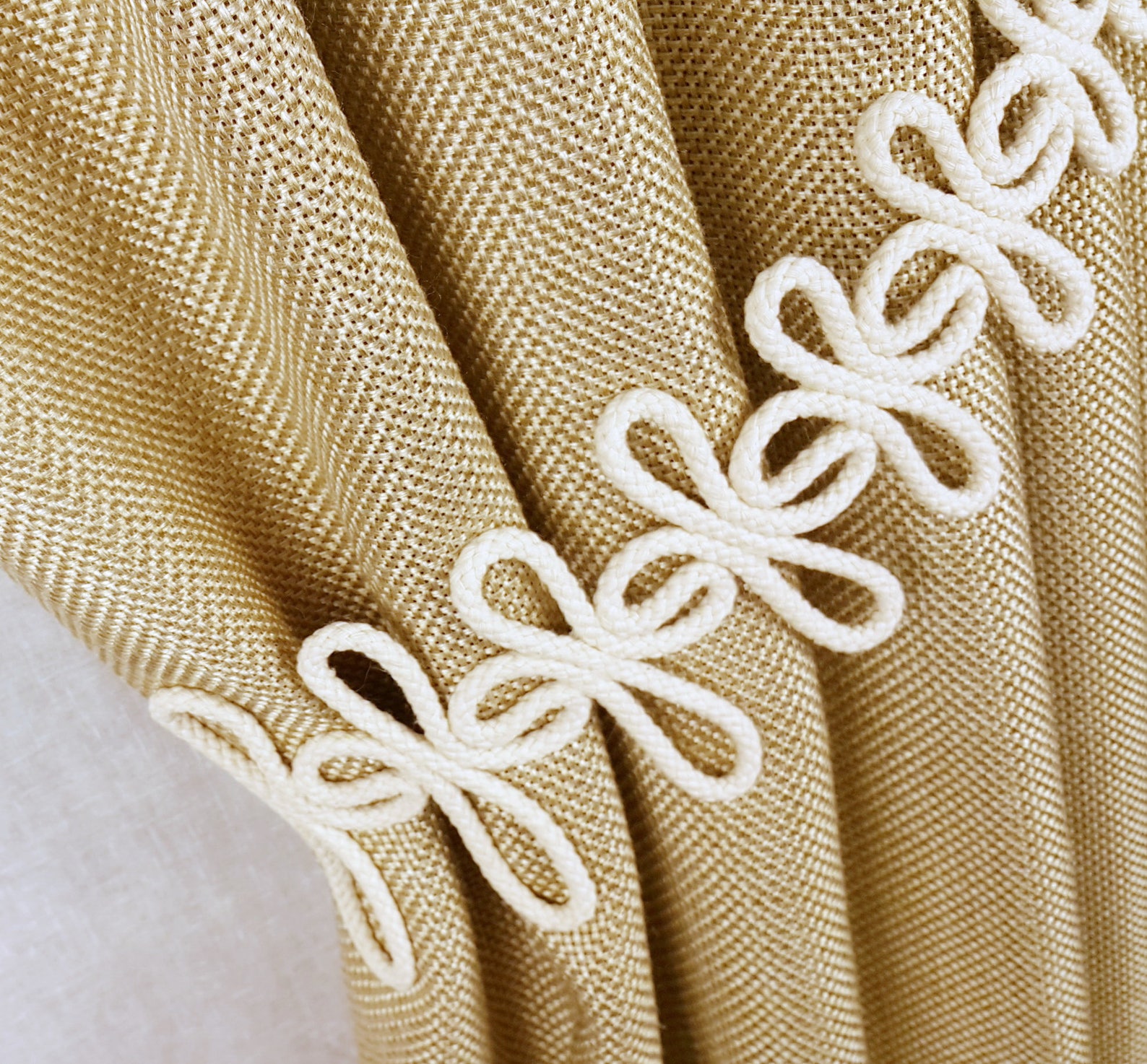 Curtain Tie Back Rope, Cotton Rope Lace Tiebacks, Cottage Chic, Curtain ...