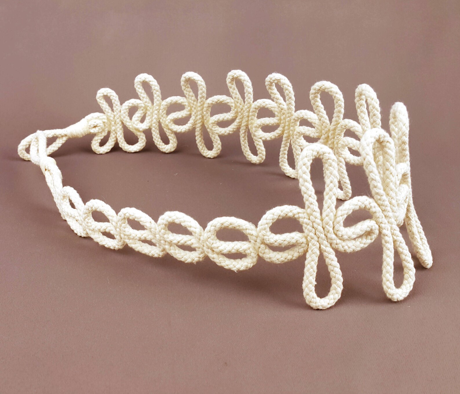 Curtain Tie Back Rope, Cotton Rope Lace Tiebacks, Cottage Chic, Curtain ...