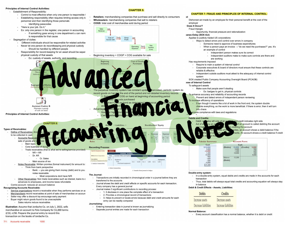 Advanced Financial Accounting Notes (CPA Material) - Etsy