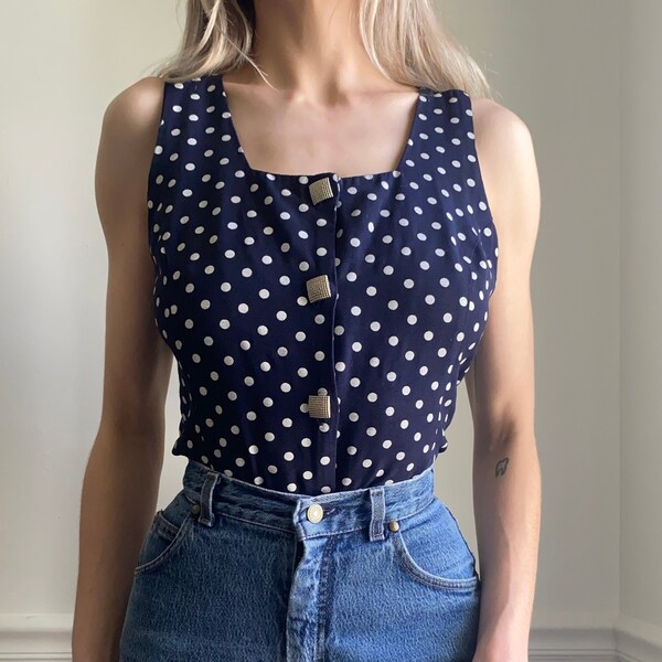 Polka Dot Tank Top - Etsy