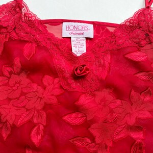 Red Sheer Lace Camisole - Etsy