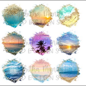 Beach Sublimation Background Bundle - Etsy