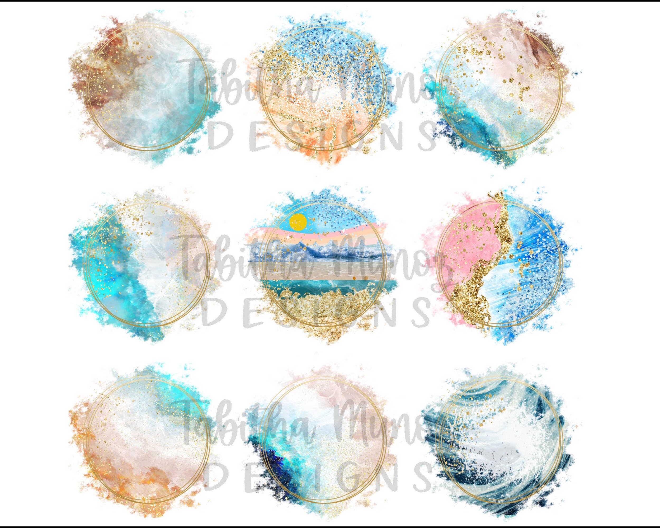 Beach Sublimation Background Bundle - Etsy