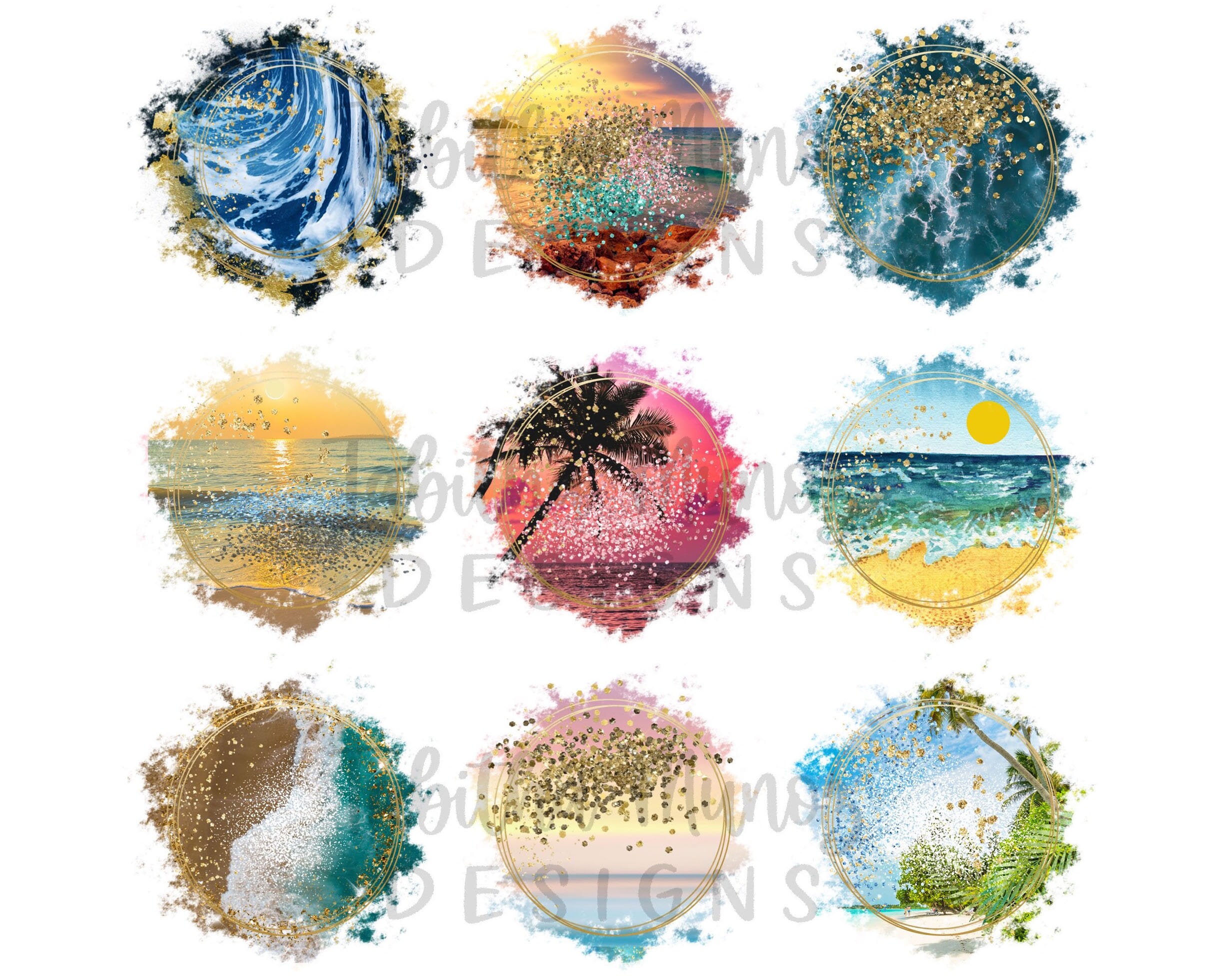 Beach Sublimation Background Bundle - Etsy