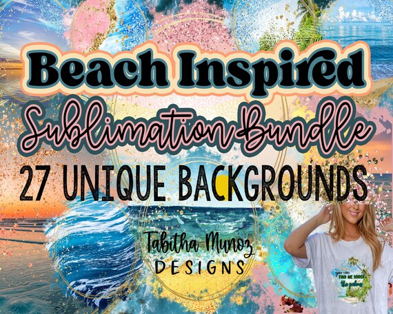 Beach Sublimation Background Bundle - Etsy