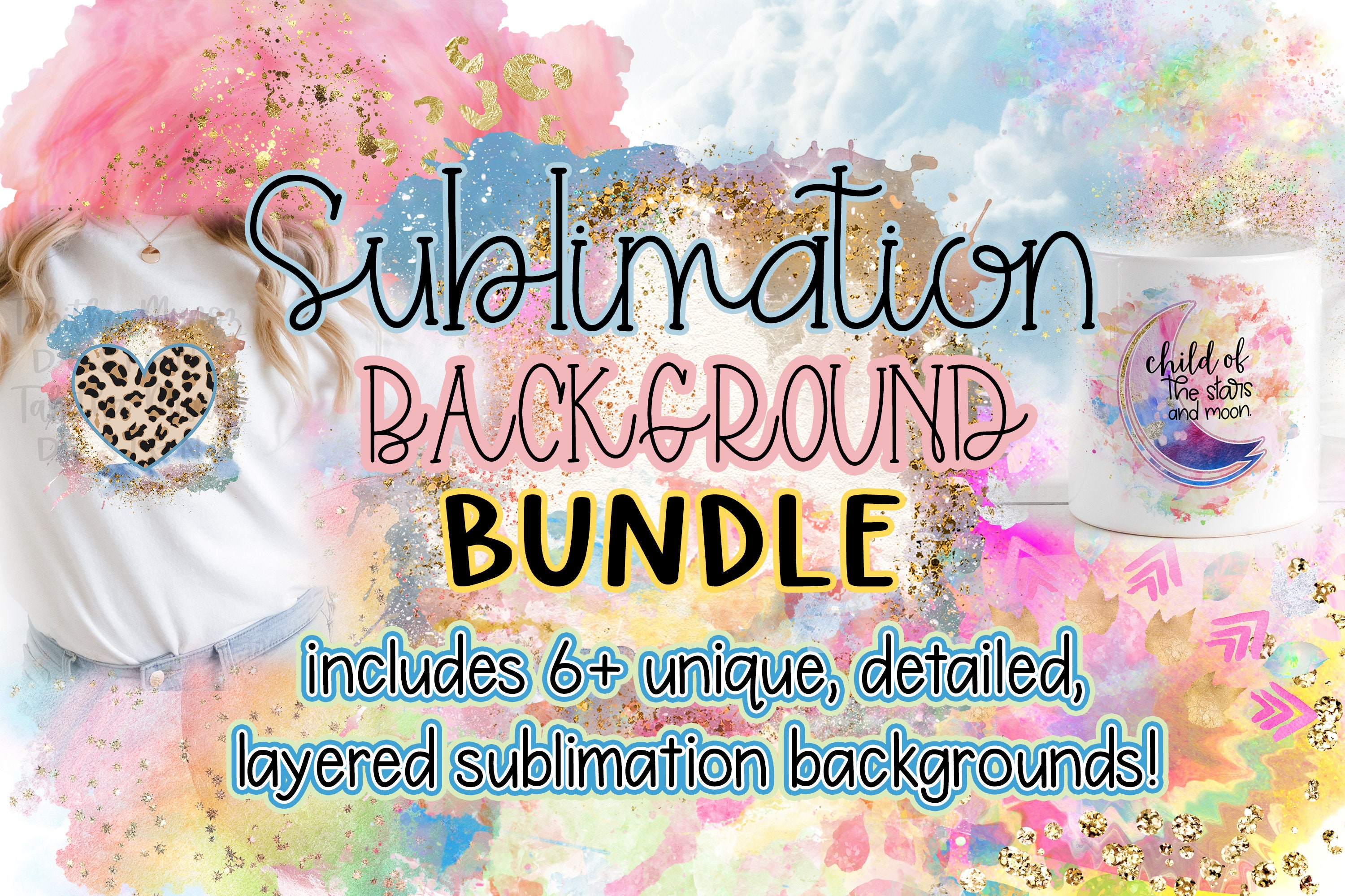 Sublimation Background Bundle - Etsy