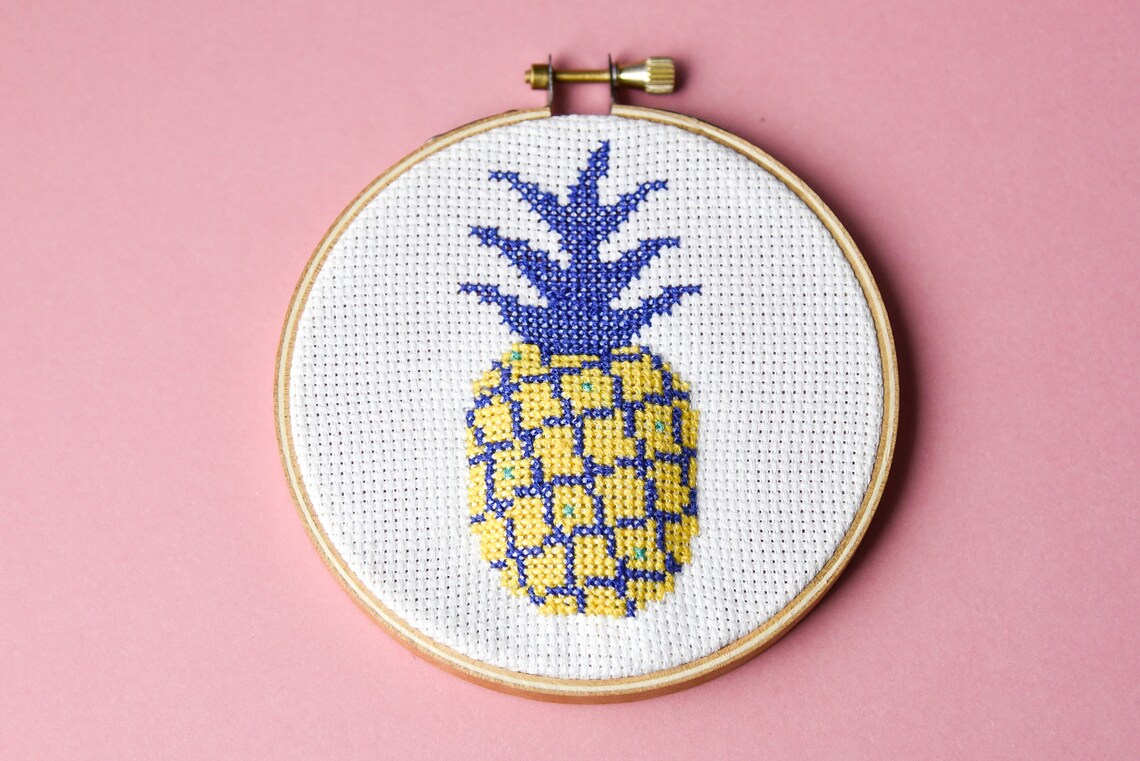 Pineapple Cross Stitch Pattern. Pineapple Emoji. Cross Stitch | Etsy