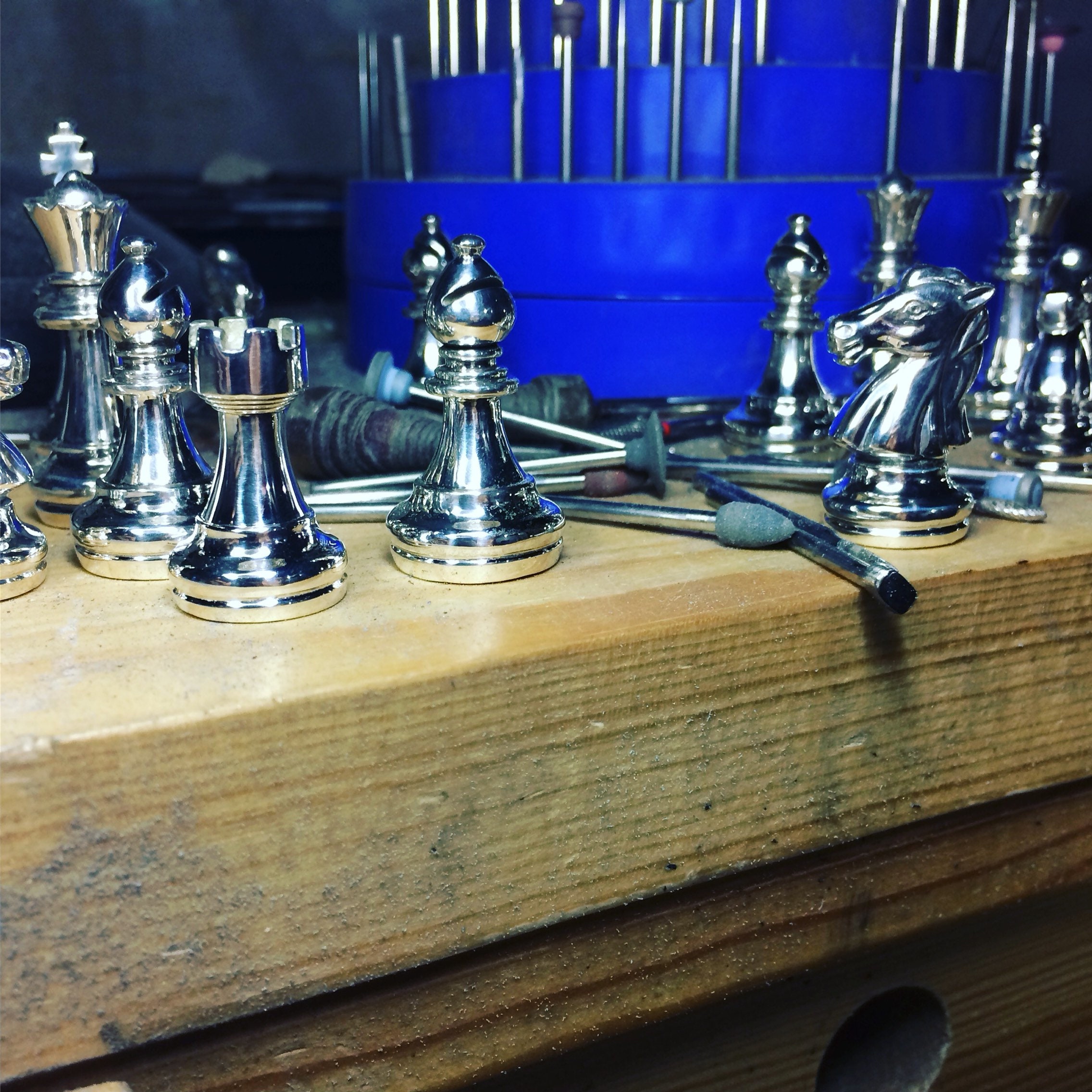Solid Silver Chess Set - Etsy UK