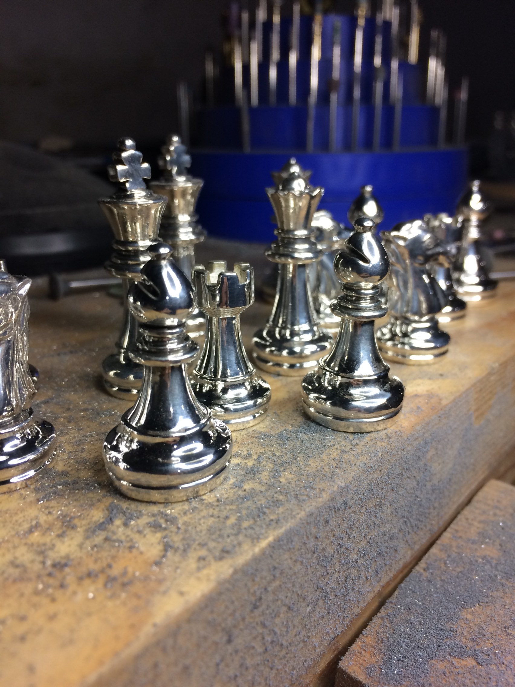 Solid Silver Chess Set - Etsy UK
