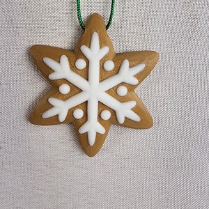 Gingerbread Snowflake Ornament - Etsy