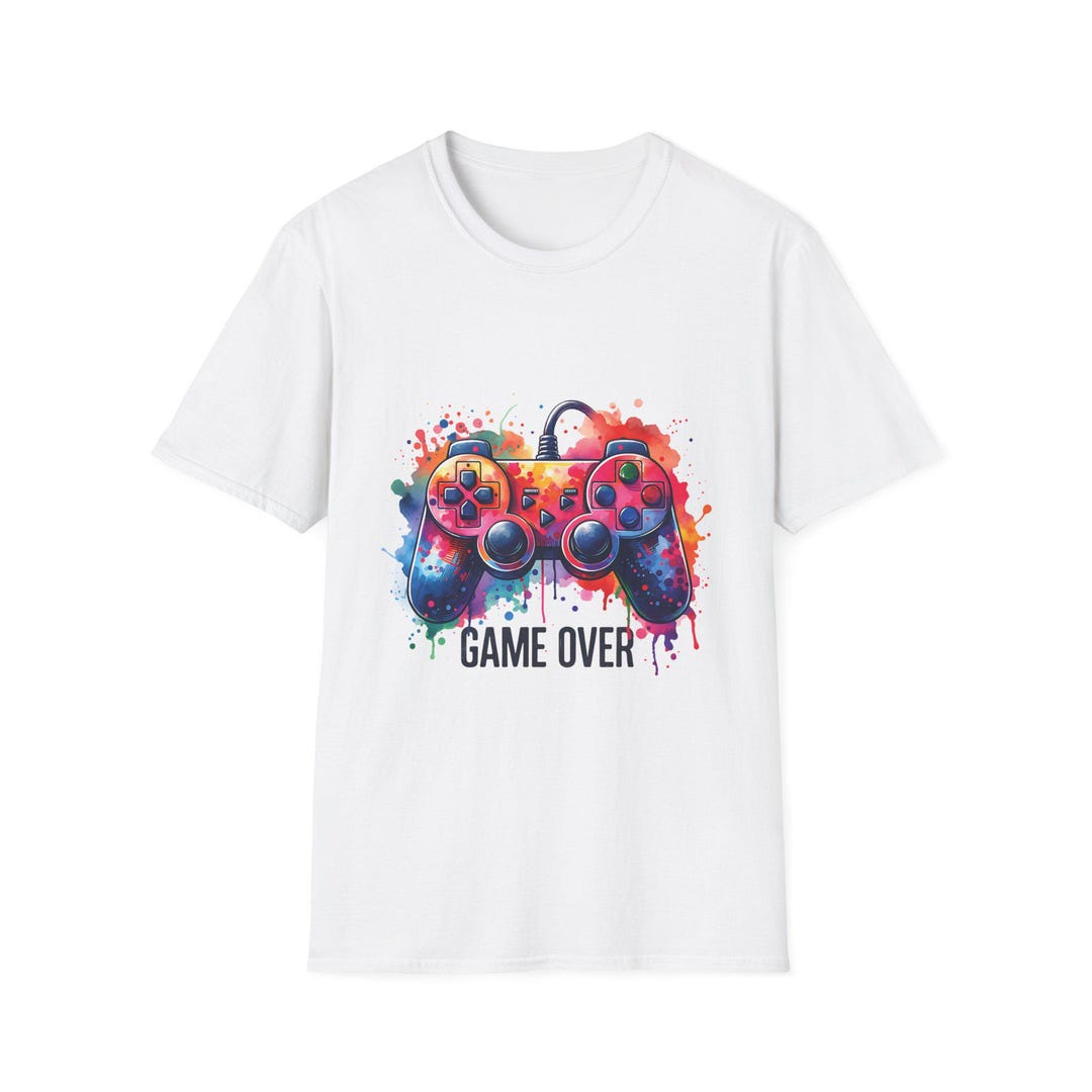 Game Over Controller Paint Splatter T-shirt - Etsy