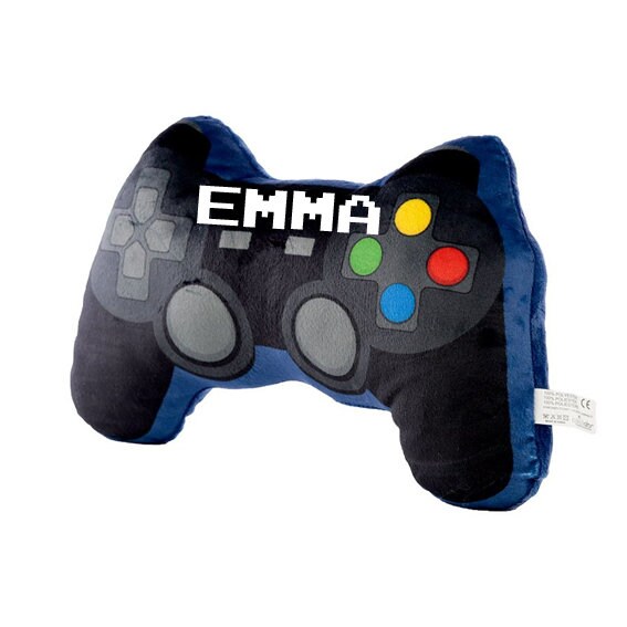 PERSONALISED Gamer Cushion Kids 3D Game Controller Novelty Game Over ...
