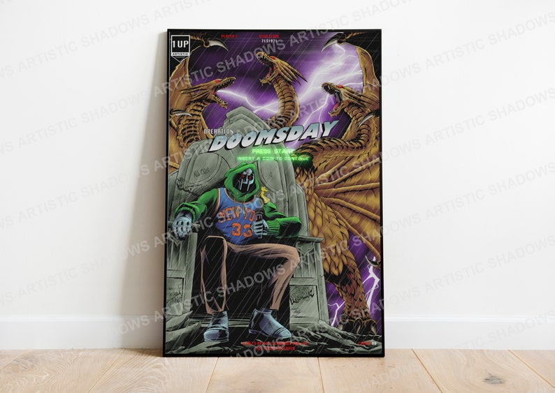 MF DOOM Vintage Poster, Madvillainy, Operation Doomsday, All Caps, King ...