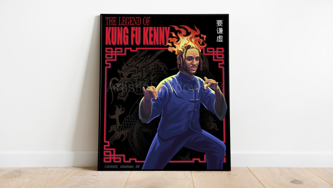 Kendrick Lamar Premium Matte Posters-Kung Fu Kenny Poster Rap | Etsy