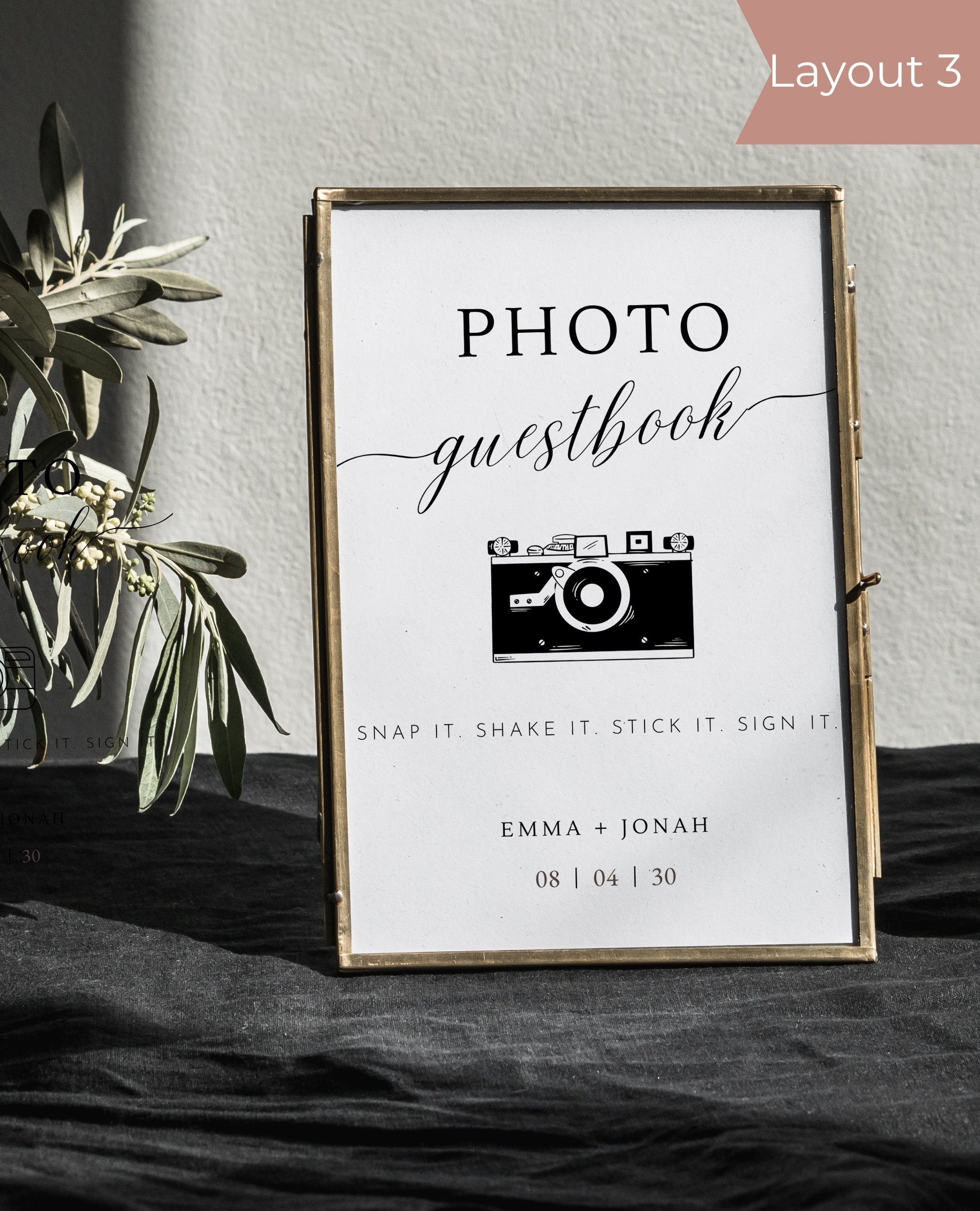 Photo Guest Book Sign, Wedding Photo Guestbook Sign, Photo Guestbook ...