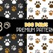 Dogs Paws Textures Seamless Pattern Colorful for Art, Crafts & Design ...