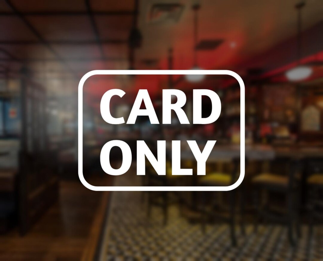 Business Window Decal Card Only Vinyl Stickers | Perfect for Shop, Pub ...
