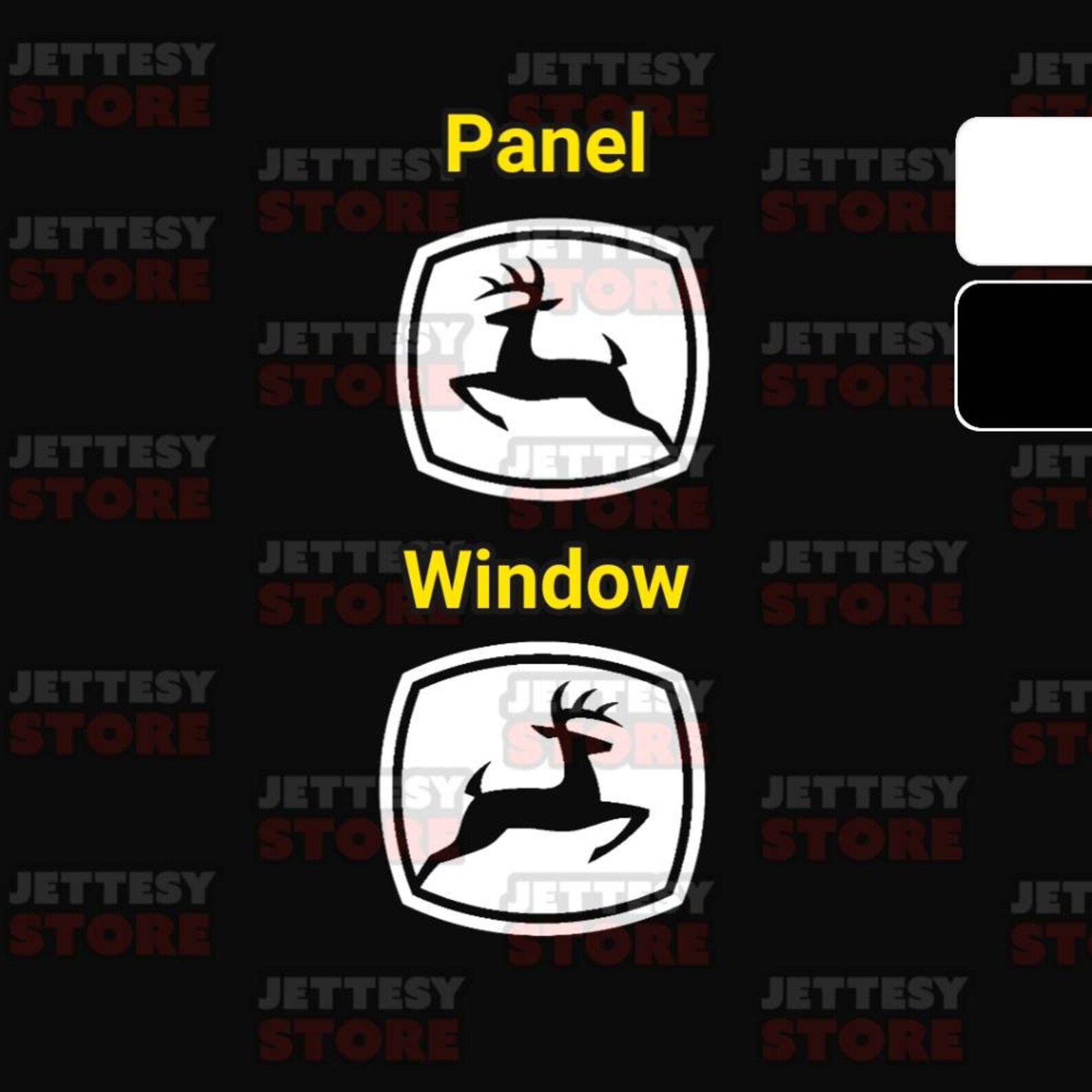 John Deere Badge Window Decal Permanent Tractor Vinyl | Etsy