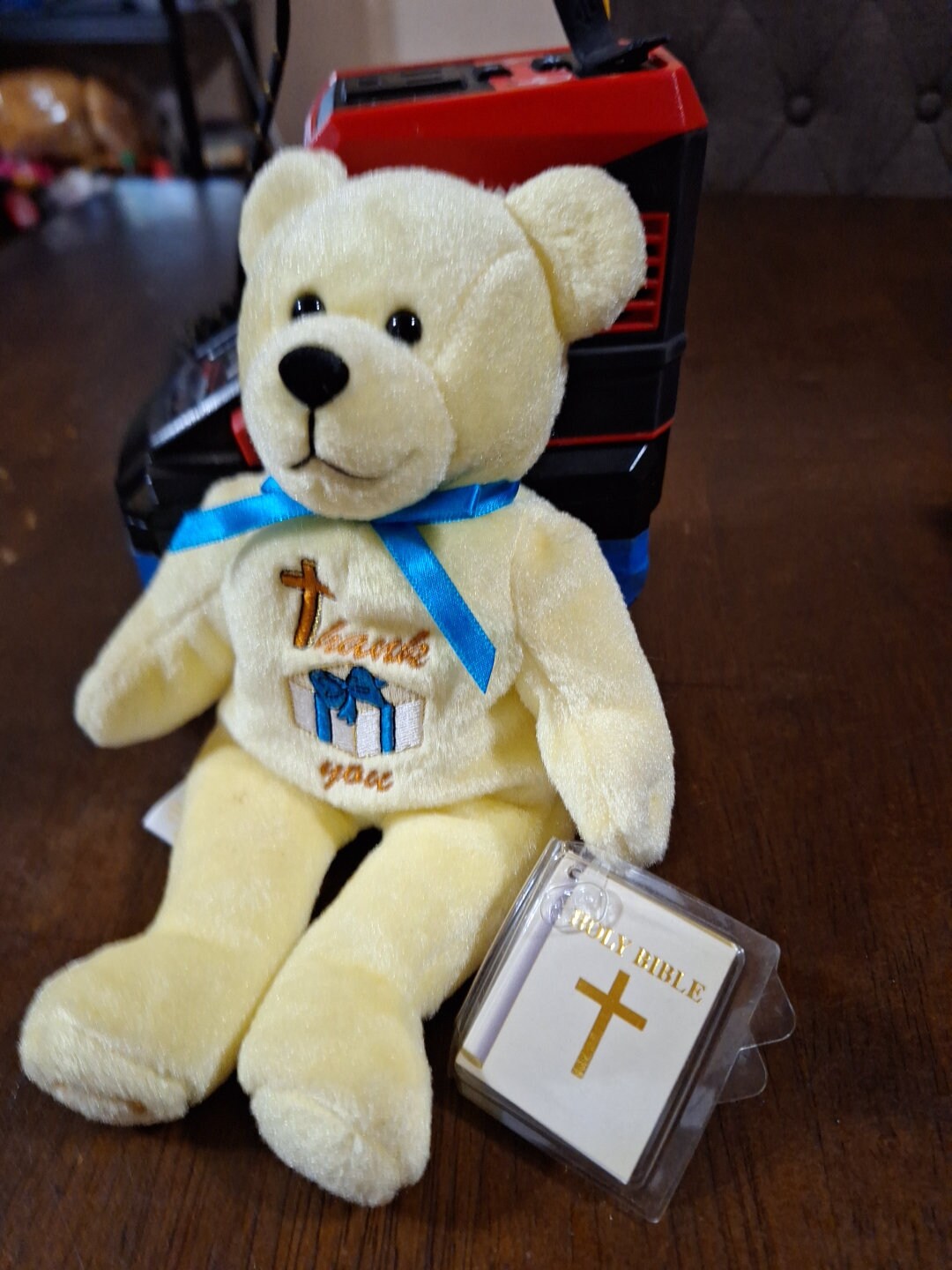 Holy Bear Appreciation the Thank You Bear Yellow Religious Praise Bible ...