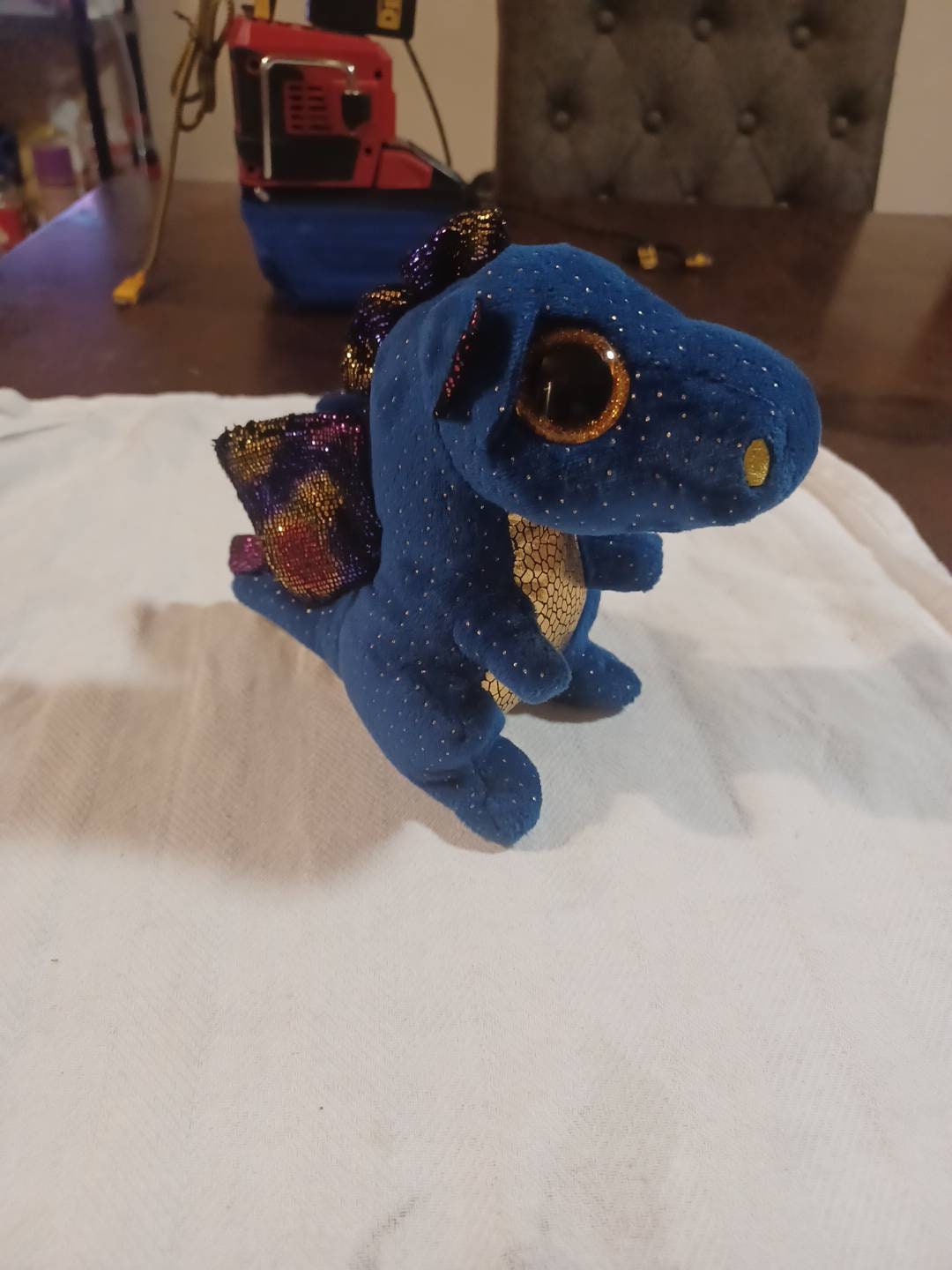 Ty Dragon Sparkling Reptile Stuffed Animal Glitter Eyes Saffire 6 ...