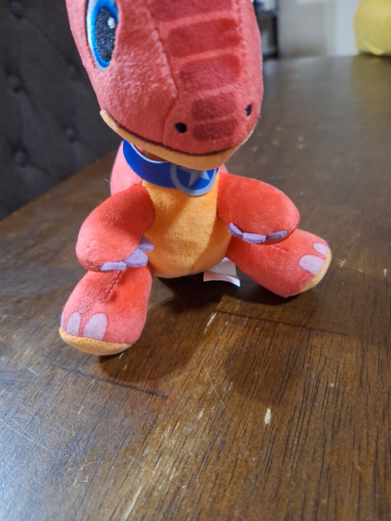 Dino Ranch Blitz the Red Raptor Dinosaur 6 Mini Plush Stuffed Pre-woned ...