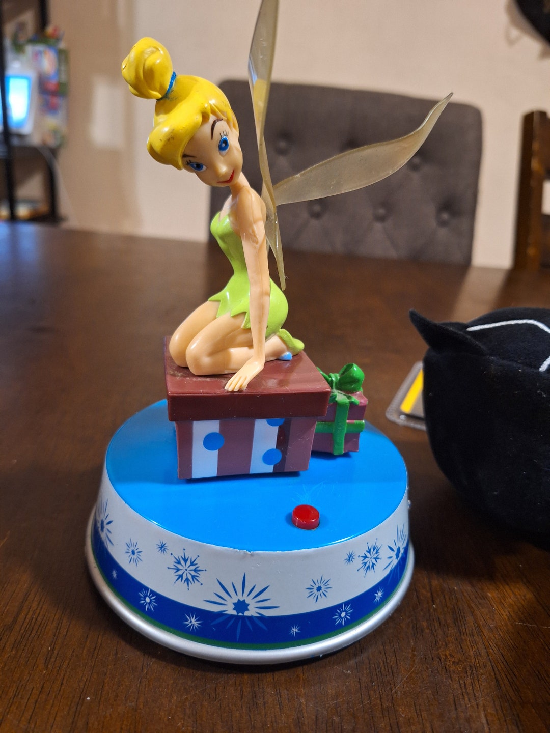 Disney Tinkerbell Rotating Music Box Figurine by Gemmy Industries Works ...
