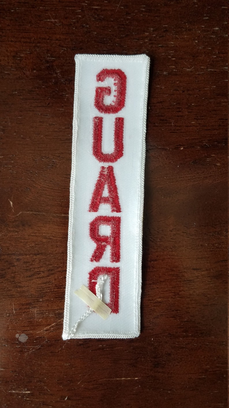 GUARD Sew on Embroidered Patch - Etsy