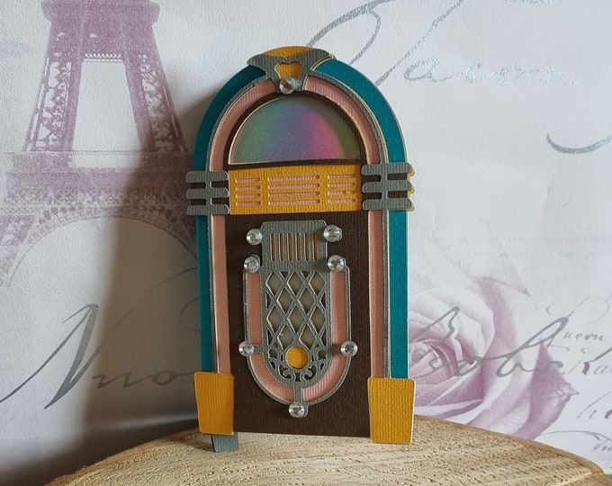 Jukebox Birthday Box Card - Etsy