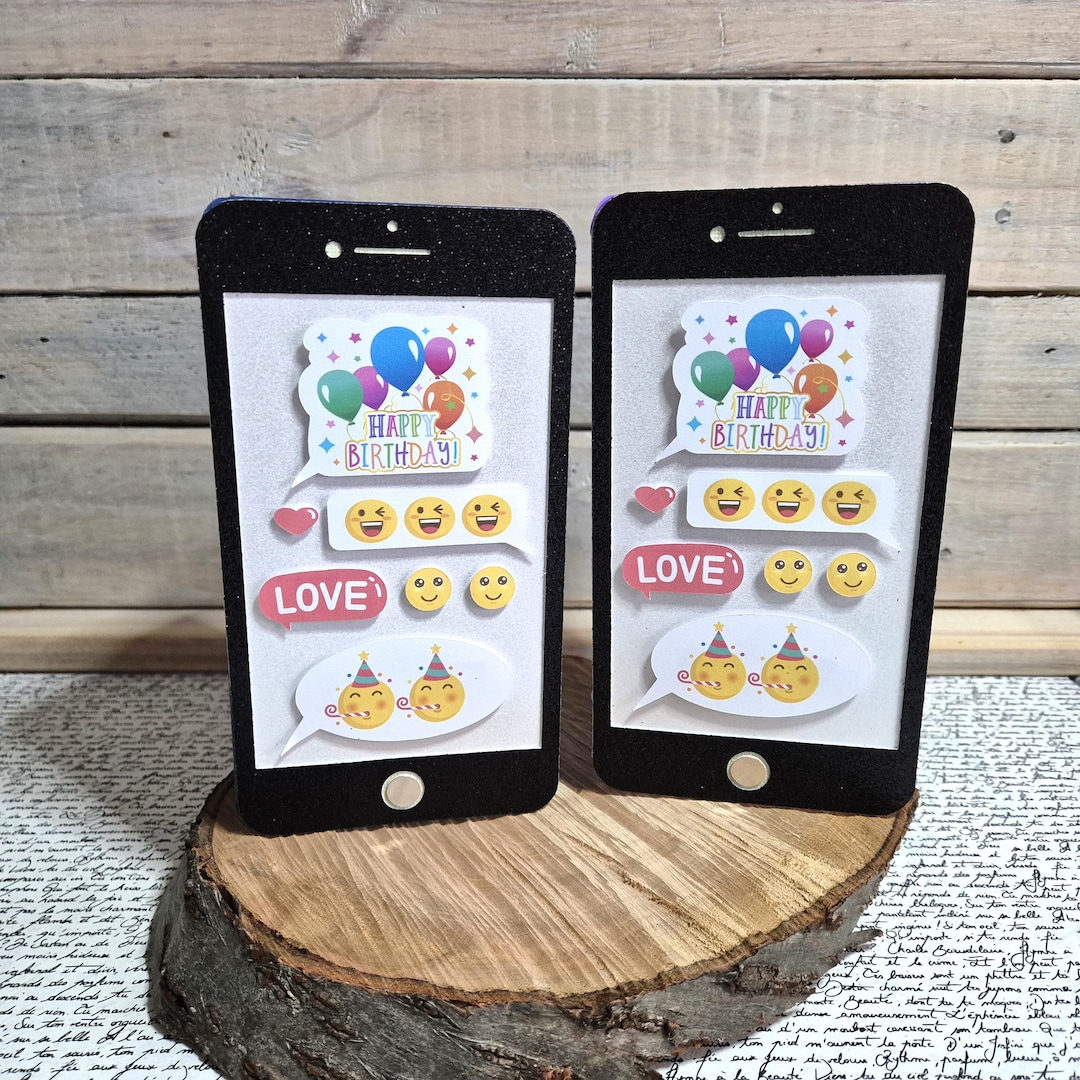 Smart Phone Birthday Card / Smart Phone / Smart Phone Birthday ...